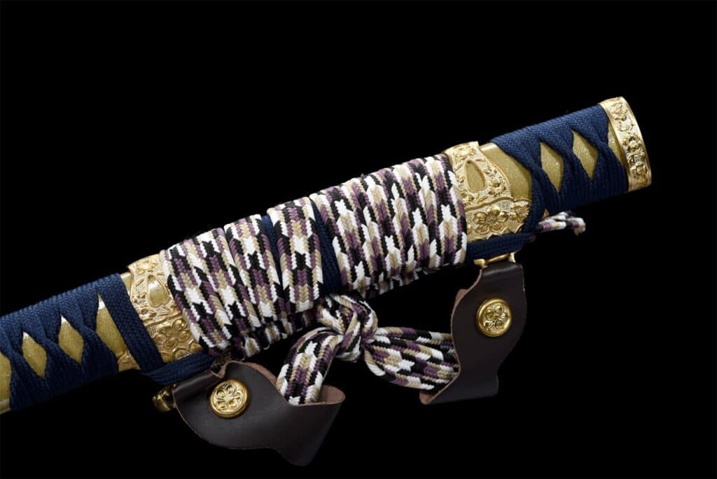 Blue And Gold Tachi Sword – Samurai Katana Sword
